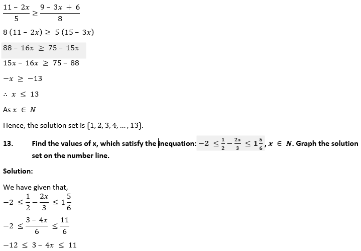 ML Aggarwal Solutions Class 10 Maths Chapter 4 Linear Inequations